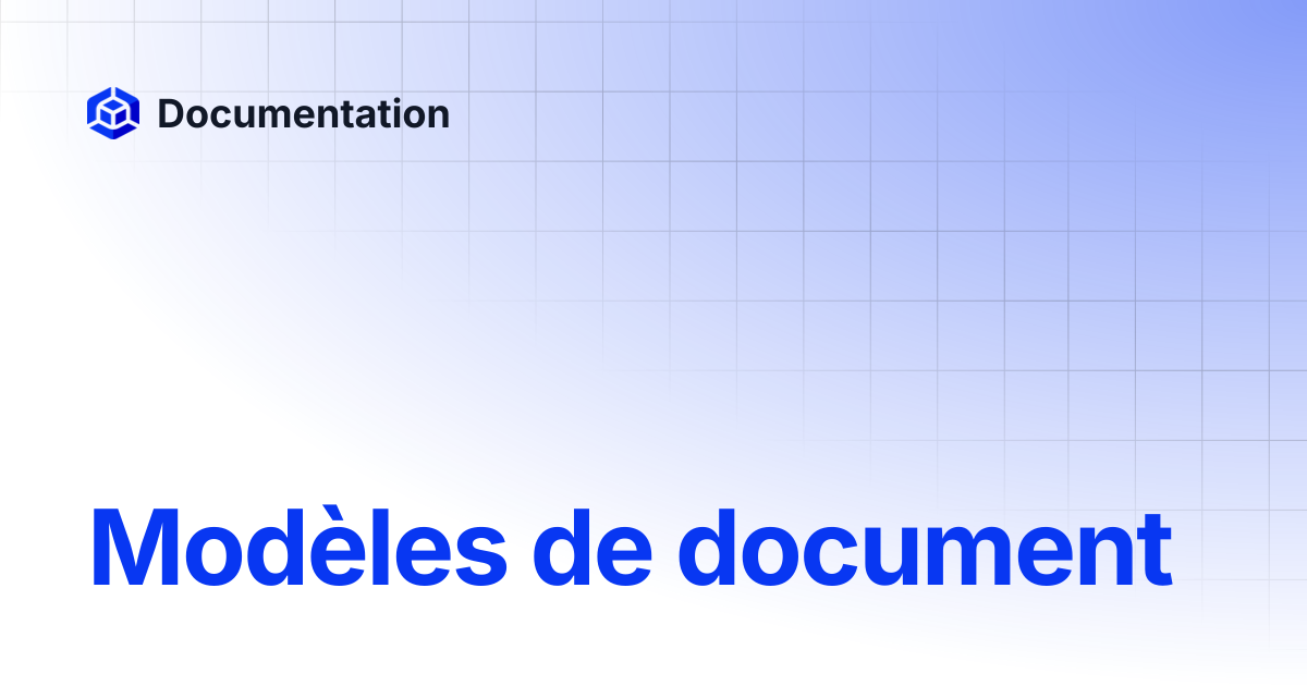 Modèles de document | Documentation