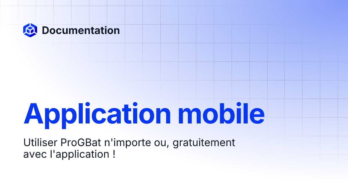 Application mobile | Documentation